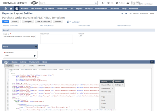 Reporter makes it easier to work with PDF/HTML templates