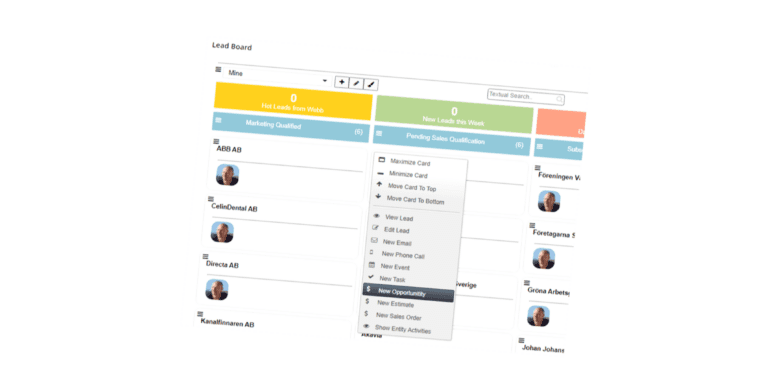 Kanban Lead Board för NetSuite CRM | SuiteCorner