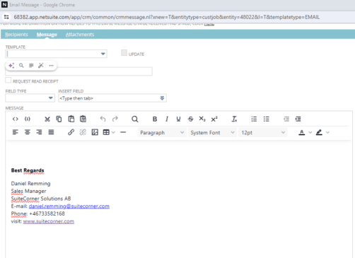 Add Email Signature in NetSuite – Guide | SuiteCorner