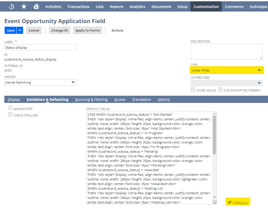 Highlight Fields in Forms in NetSuite | SuiteCorner